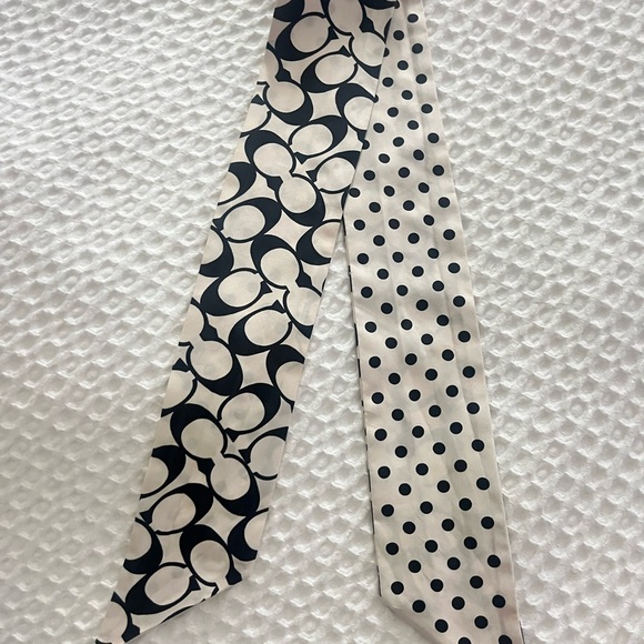 Coach | Accessories | Coach Silk Wrap Black And White Reversible | Poshmark